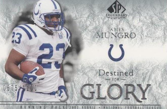 2002 SP Legendary Cuts - Destined for Glory James Mungro #165 /1100 (RC ...