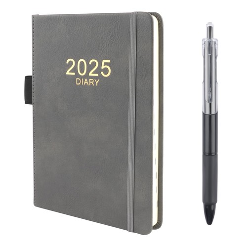 2025 Diary A5 Page a Day, 400 Pages Soft Cover Diary 2025 with Pen, A5 ...