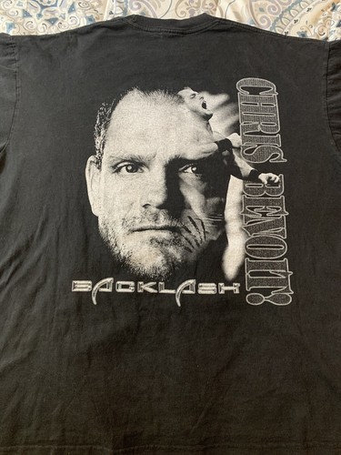 Chris Benoit vintage BACKLASH t shirt XXL Crossface WWF 4 Real ...
