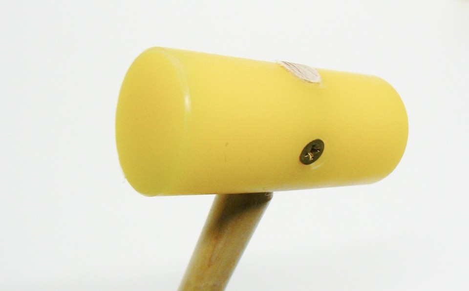 Yellow Plastic Mallet 1-1/4x3" Non Marring Jewelry Making Hammer 4oz ...