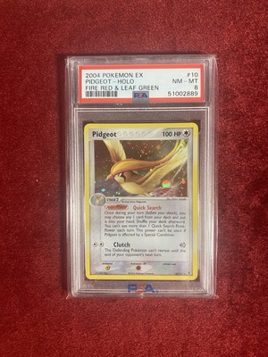 PSA 8 NM/MT Pidgeot Holo 10/112 Pokemon 2004 Fire Red & Leaf Green Card ...