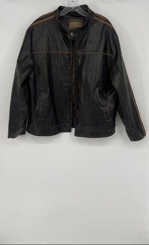 Arizona Jean Co. Mens Black Long Sleeve Full-Zip Biker Jacket Size X ...