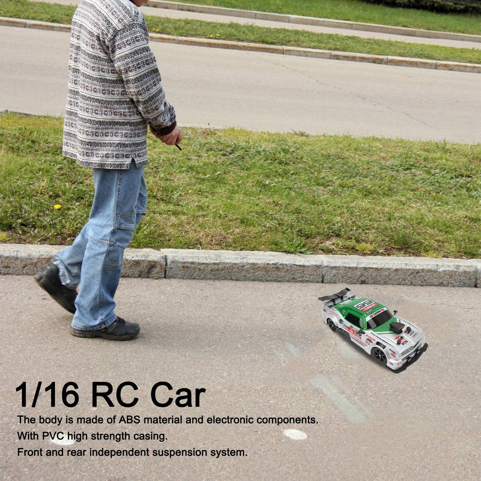 RC Drift Car 1:16 Remote Control Car Model Toy Simulated 4 Wheel Drive ...