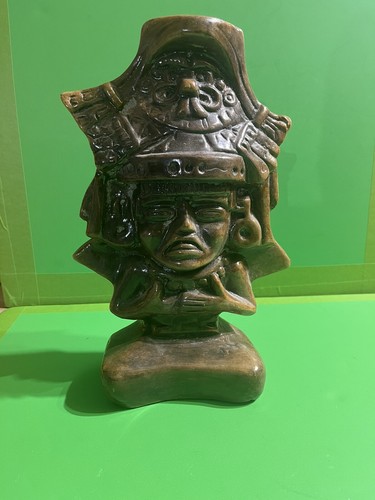 Plaster Mexican Pottery statue Head Bank Mayan aztec egyption Folk Art ...