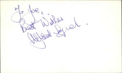 Alfred Lynch D.2003 Actor The Hill Signed 3" x 5" Index Card | eBay