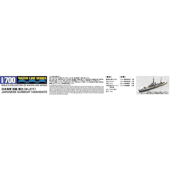 Aoshima IJN Gunboat Hashidate 1/700 Scale Plastic Model Kit NEW from ...