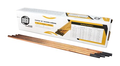 SÜA® - DC Copper Coated Pointed Carbon Gouging Rods - ALL SIZES AND ...