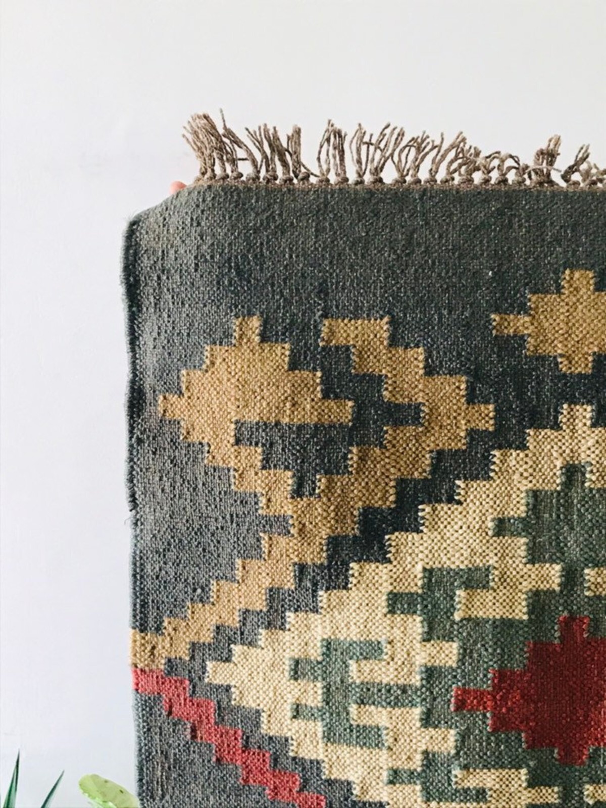 Multicolor Kilim Rug Vintage Aztec Nordic Oriental Motif Wool Area Rug ...