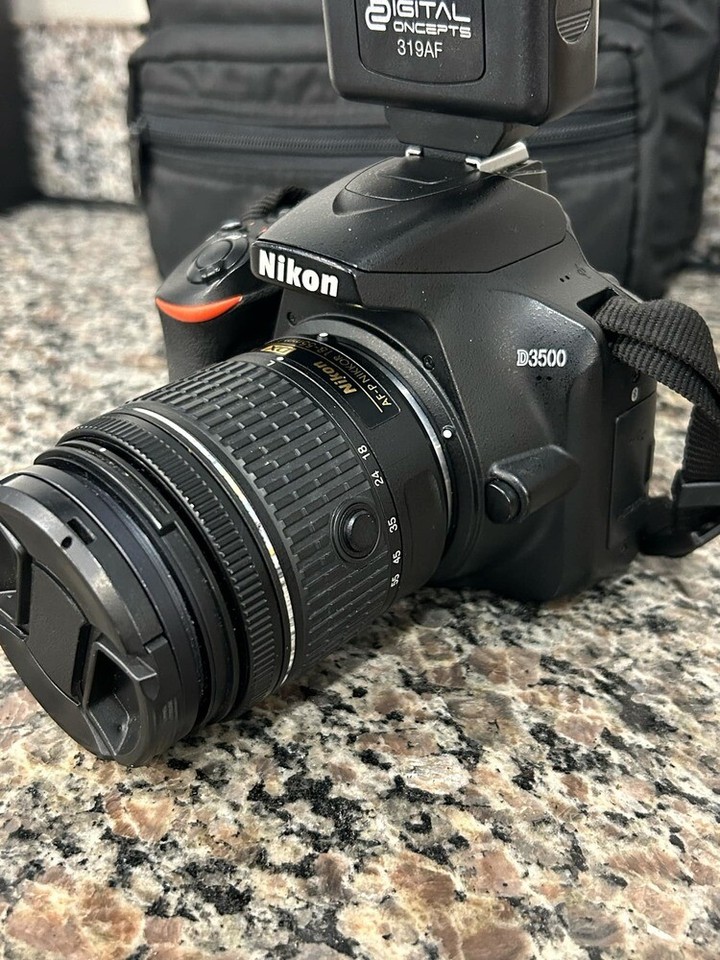 Nikon D3500 Digital Camera SLR 24.2 MP + Nikon DX 18-55mm Lens SPB-SAL ...