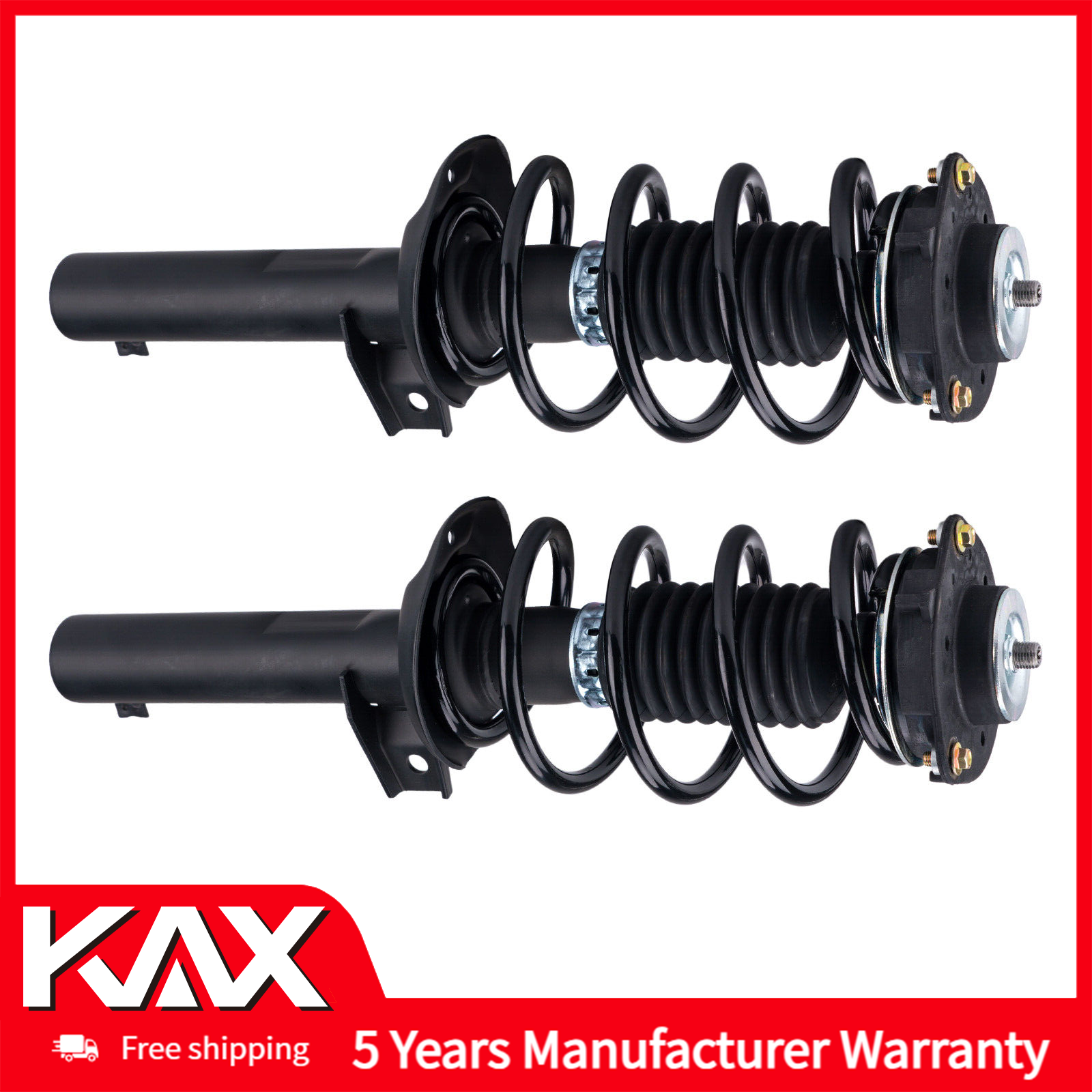 2× Front Struts w/ Coil Spring for Volkswagen Beetle Eos Golf Jetta ...