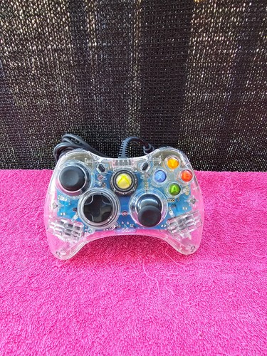 Microsoft Xbox 360 Afterglow Wired Clear Blue Controller - FOR PARTS | eBay