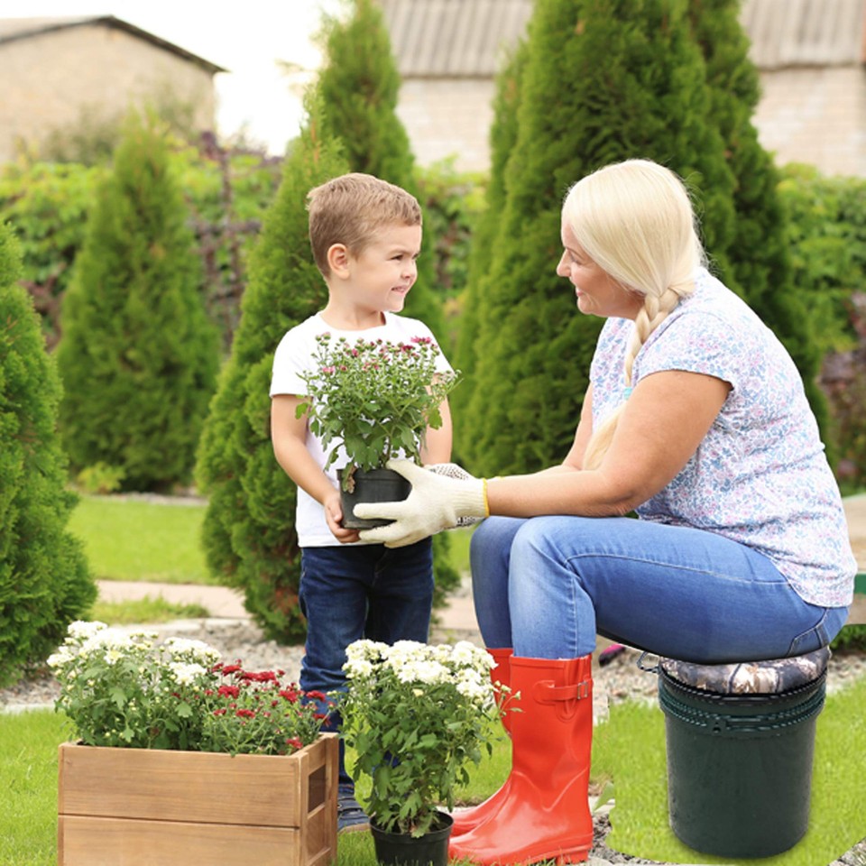 SwiveL Bucket Lid Seat with Padded Camo 5Gallon Pail Top Seat Cushion ...