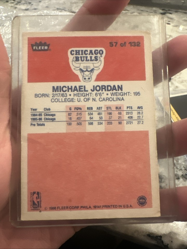 1986-87 Fleer - Michael Jordan #57 (RC) | eBay