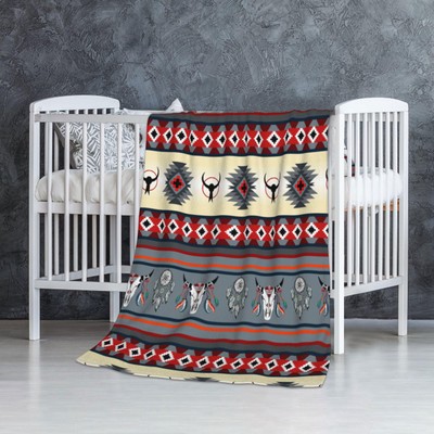 Bohemian Throw Sofa Couch Blanket Fleece Native American Aztec Print ...