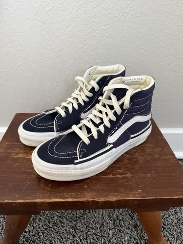 Size 6 Men’s, 7.5 Women’s- VANS Sk8-Hi High Tops - Navy Reconstructed ...