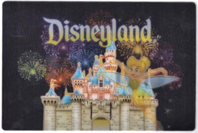 Disney Unused Postcard Tinkerbell Flying Over Castle Lenticular - New ...
