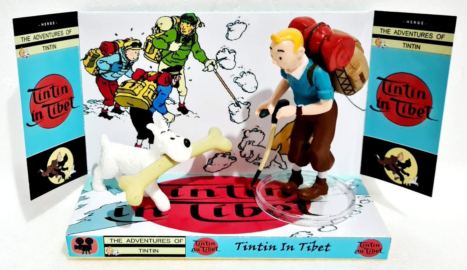 TINTIN Comic Action Figure Set on TINTIN IN TIBET Custom Display ...