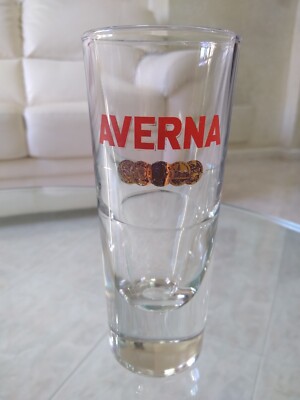1x bicchiere Averna vintage vetro pesante amaro glass glasses tumbler ...