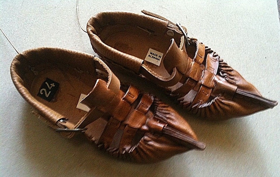 NEW ORIGINAL HANDCRAFTED LEATHER SHOES UNISEX-FOLK SANDALS OPINGA-SIZE ...