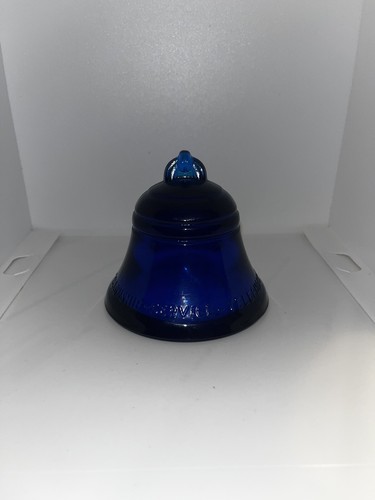 Vintage Blue Glass Bell Telephone Pioneers of America Figurine ...