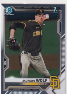 2021 BOWMAN CHROME 1ST RC JACKSON WOLF FIRST ROOKIE SAN DIEGO PADRES GE ...
