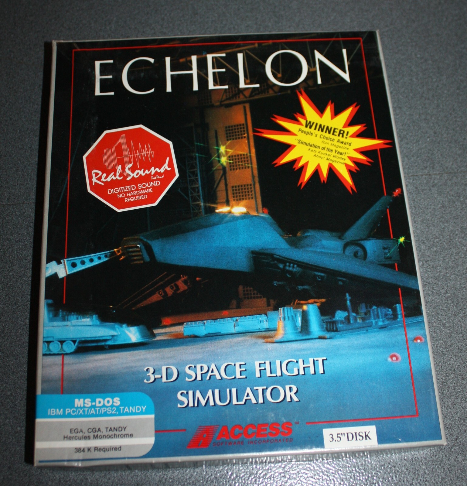 ECHELON 3-D Space Flight Simulator 3.5" Disk Computer Software Video ...