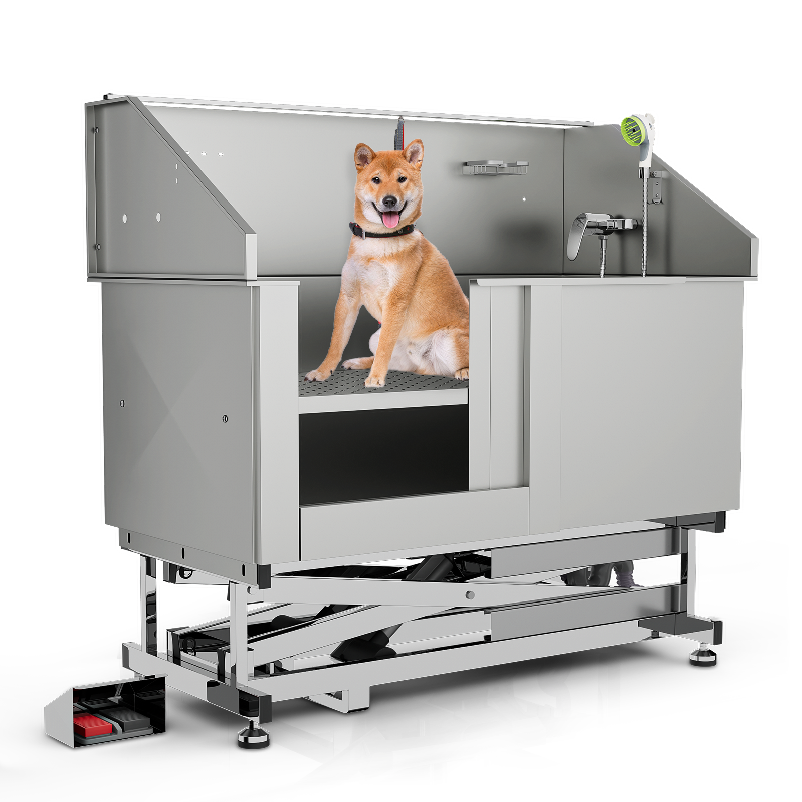Electric Lift Dog Cat Grooming Bath Tub 50" Professional Pet Wash ...