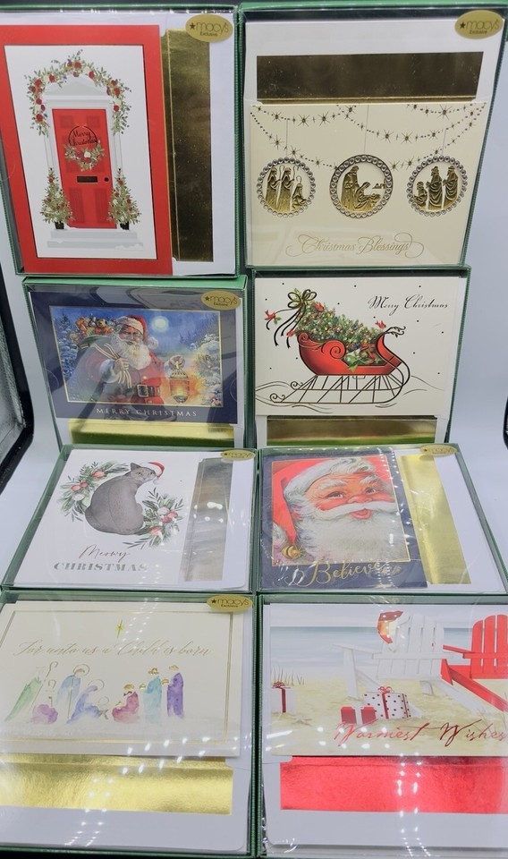 8x15 Christmas Santa Greeting Cards Holiday Collection Boxed Cards New ...