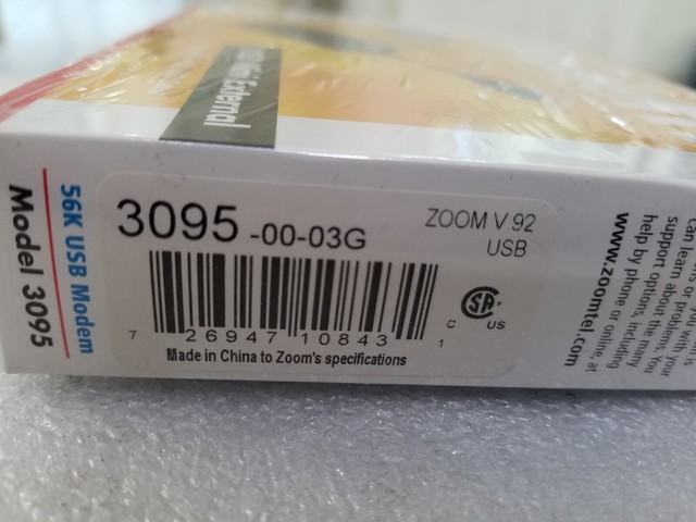 Zoom 3095 USB External Modem 56k Dialup for sale online | eBay