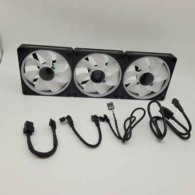 CORSAIR iCUE Link LX120-R RGB 120mm PWM Reverse Triple Fan Kit – Black ...