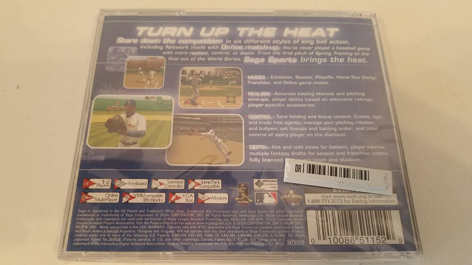 World Series Baseball 2k2 (Sega Dreamcast) Brand New, Factory Sealed ...
