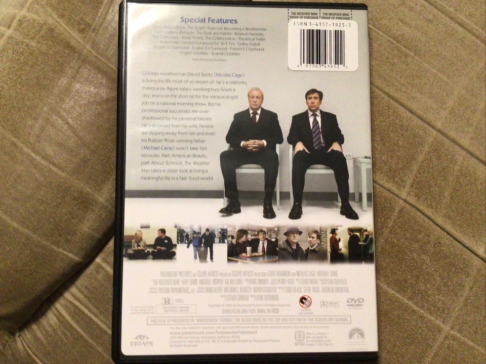 The Weather Man (DVD, 2006, Widescreen Checkpoint) Nicolas Cage ...