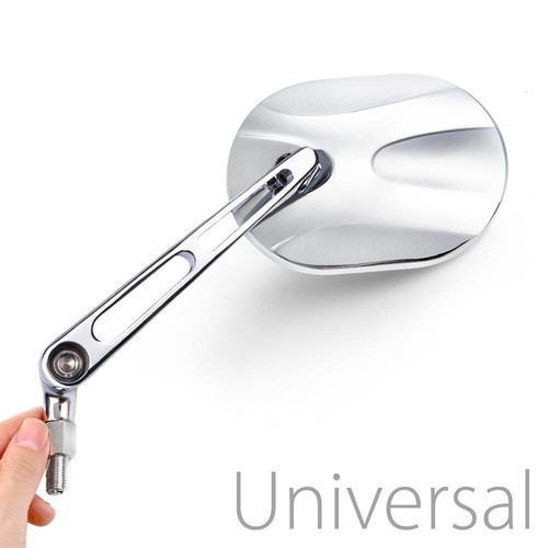 KiWAV Stark Rear View Mirrors Chrome 10mm for Honda GL CB VT VTX SHADOW ...