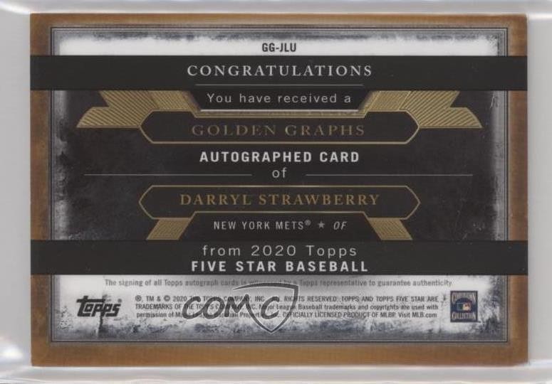 2020 Topps Five Star Golden Graphs Green /15 Darryl Strawberry #GG-JLU ...