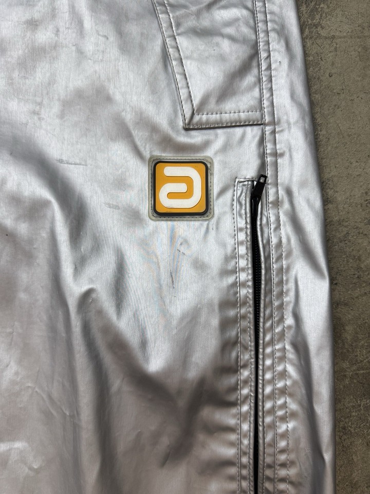 Altered Mind men's pants size 36 (36x30) silver polyurethane (pvc) Rave ...