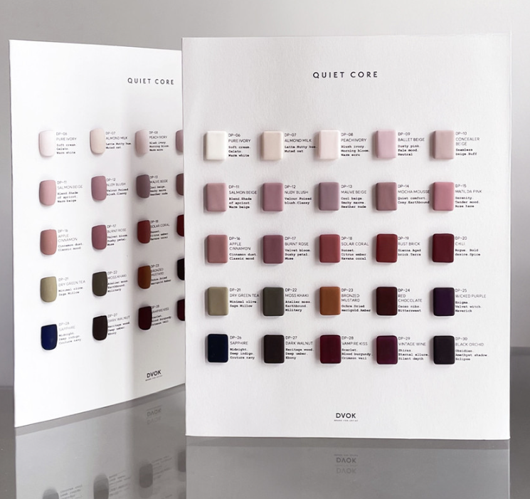 DVOK QUIET CORE Solid Gel Nail Polish Set – 25 Colors, Soak Off, Korean ...