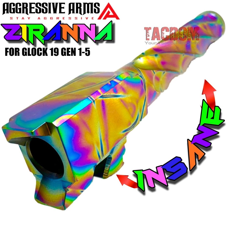 AGGRESSIVE ARMS ZIRANNA WILD SPIRAL Match RAINBOW STAINLESS Barrel ...