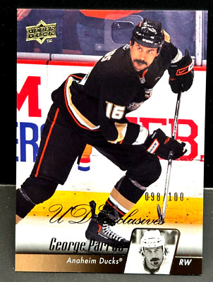 George Parros 2010-11 Upper Deck UD Exclusives #193 Serial #d /100 ...