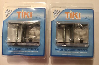 TIKI Brand Universal Deck Clamp Torch Mounting Bracket Accessory (Set ...