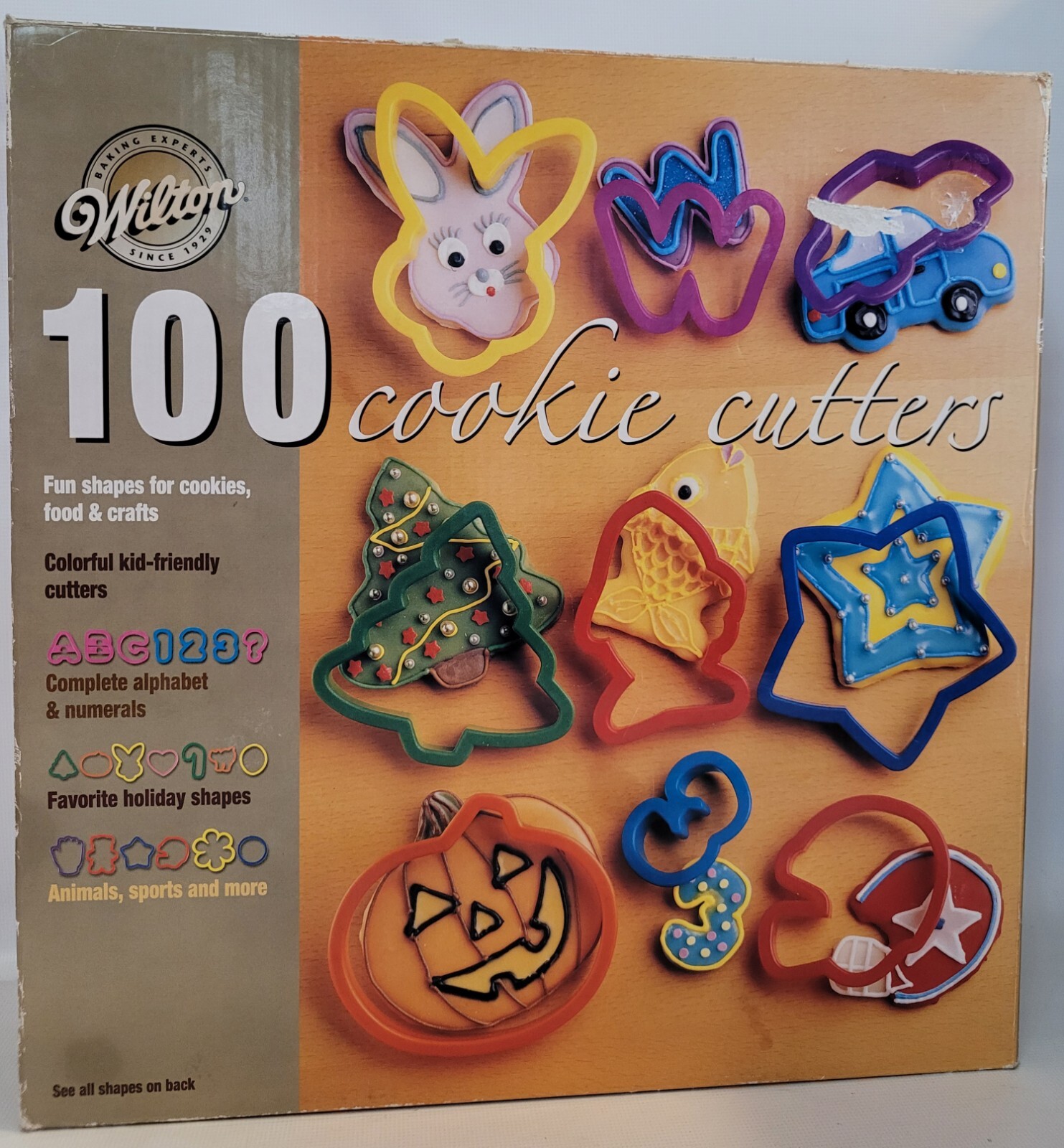 Wilton 100 Cookie Cutters Shapes Alphabet Numbers Holidays Animals ...