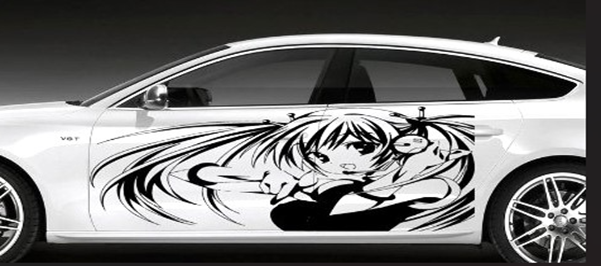Anime car decal. Anime car side decal. Anime decal 20x45 inch | eBay