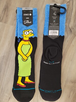 STANCE DISNEY MARGE SIMPSON THE SIMPSONS CREW SOCKS SZ LARGE 9-13 ...