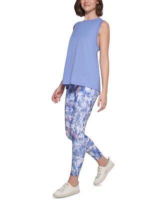 $45 Calvin Klein Performance Womens Dropped-Armhole Tank Top Purple ...
