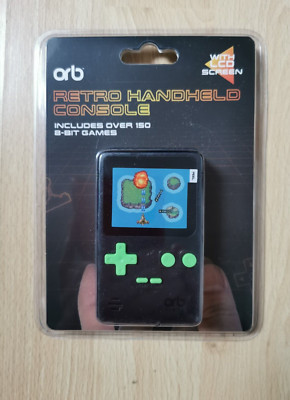 ORB Black Retro Handheld Console With LCD Screen - 150+ 8 bit games in ...