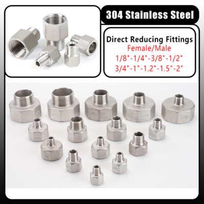 304 Stainless Steel Direct Fittings BSP Thread Male/Female Connector 1/ ...