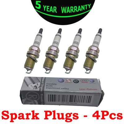 4 x Iridium Spark Plug 101000063AA PFR6Q Fits For Audi VW Volkswagen 1 ...