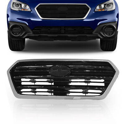 Fits 2015-2017 Subaru Outback Front Bumper Grill Grille Chrome & Black ...