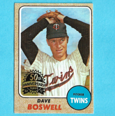 Dave Boswell Minnesota Twins 1968 Topps #322 2017 Heritage Buyback | eBay