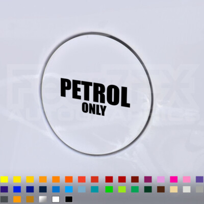 2x Petrol Only Decal Sticker For Car Van Fuel Cap Cover Safety ...