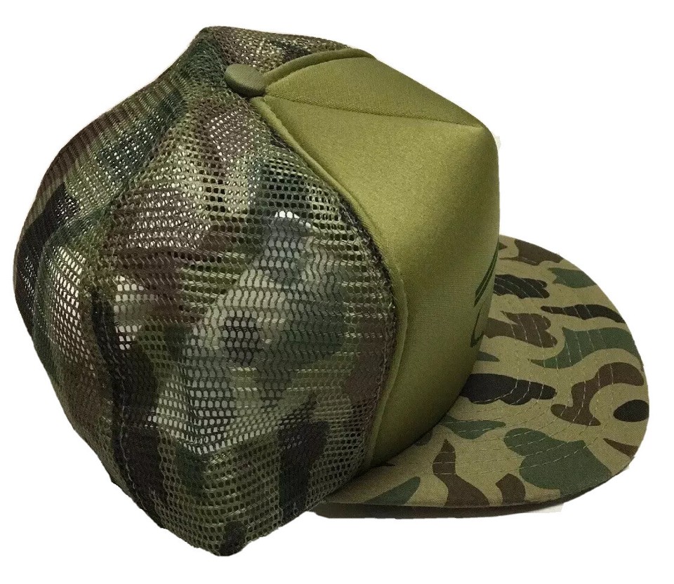 Vtg Valley Systems Trucker Hat Waste Disposal US Map Camo Cap Canal ...